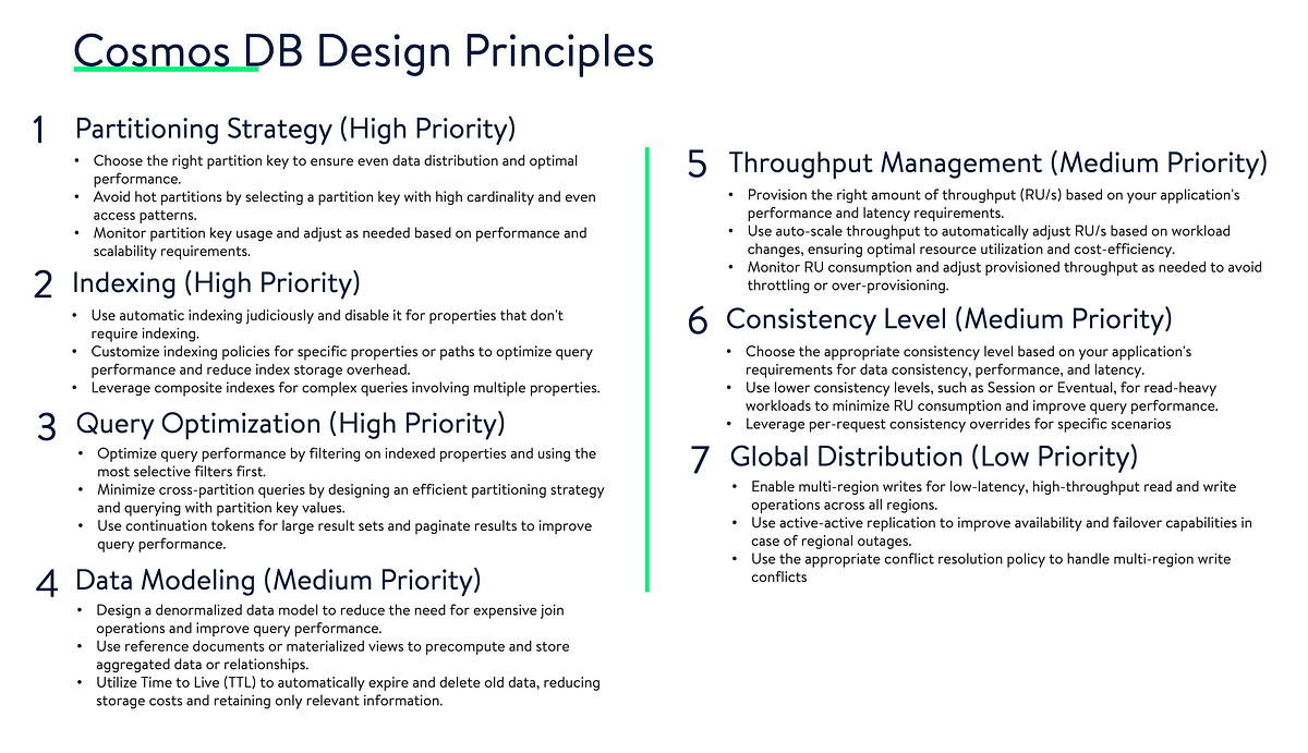 Optimizing Cosmos Database. Design Principles | by Anil Gothal | Level Up Coding