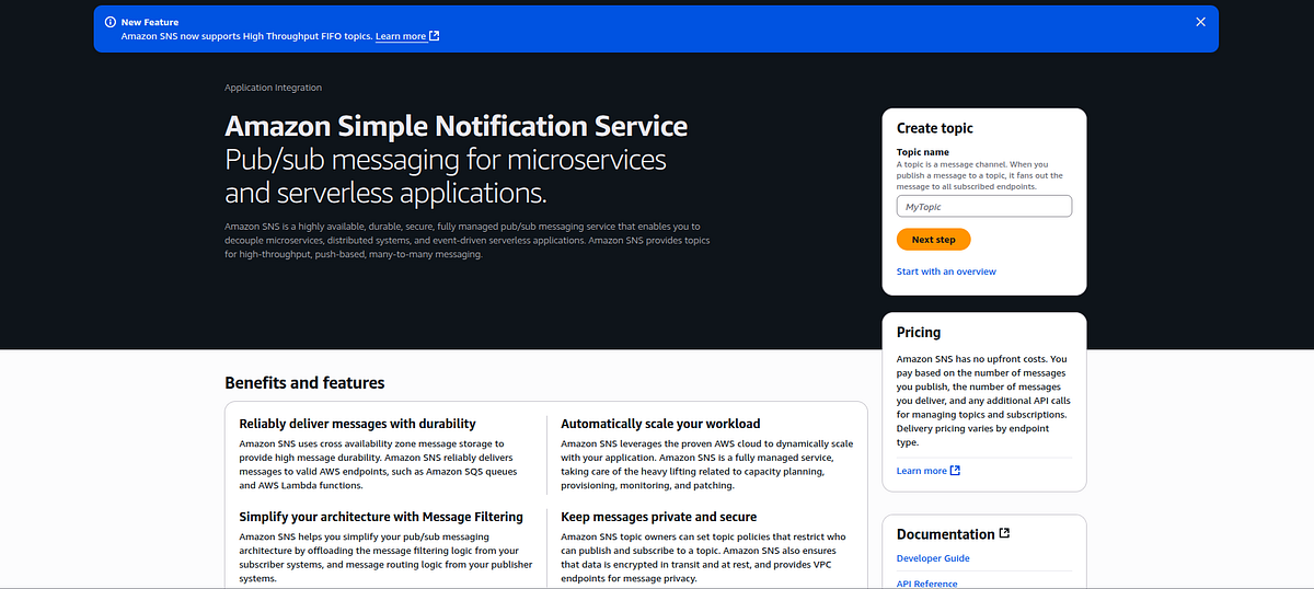 Amazon SNS mi experiencia usándolo desde cero: Diario 0001-Talmada | by Talmada | Jun, 2025 | Medium