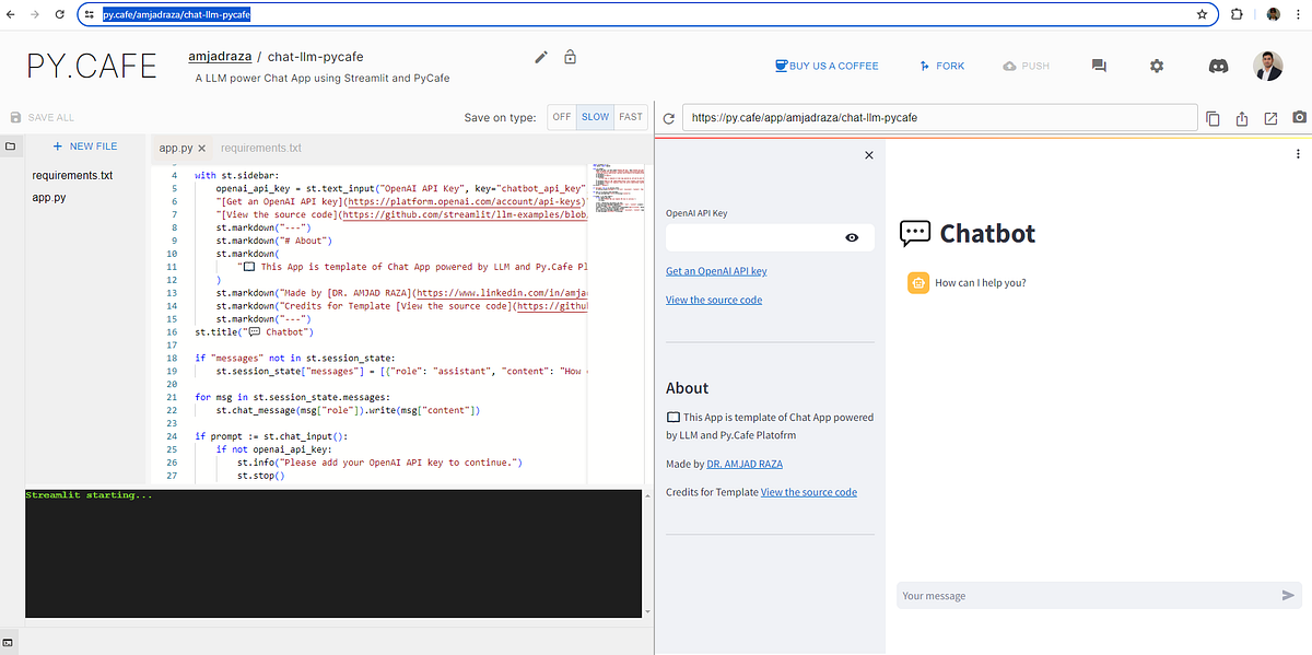PyCafe: Developing Chat Apps in Browser | by MA Raza, Ph.D. | Medium