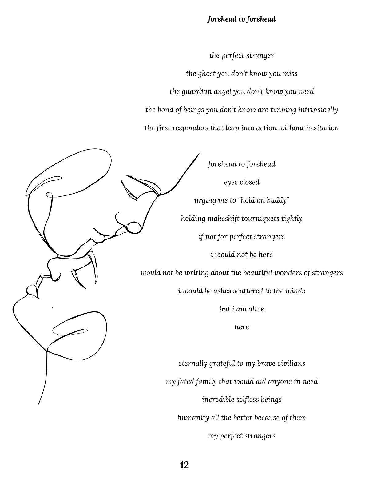 forehead to forehead - Sydney Lynne Corcoran Cook - Medium
