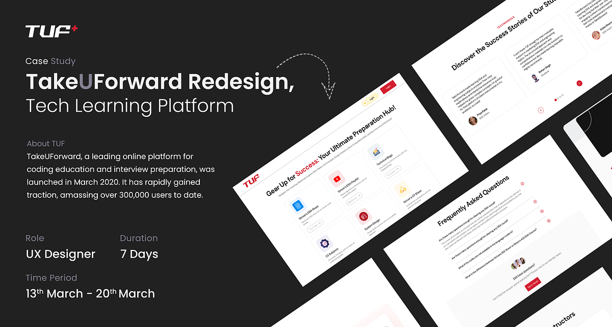 Case Study: TakeUForward — Redesigning webpage for an EdTech Platform | by Atharvamathur | Medium