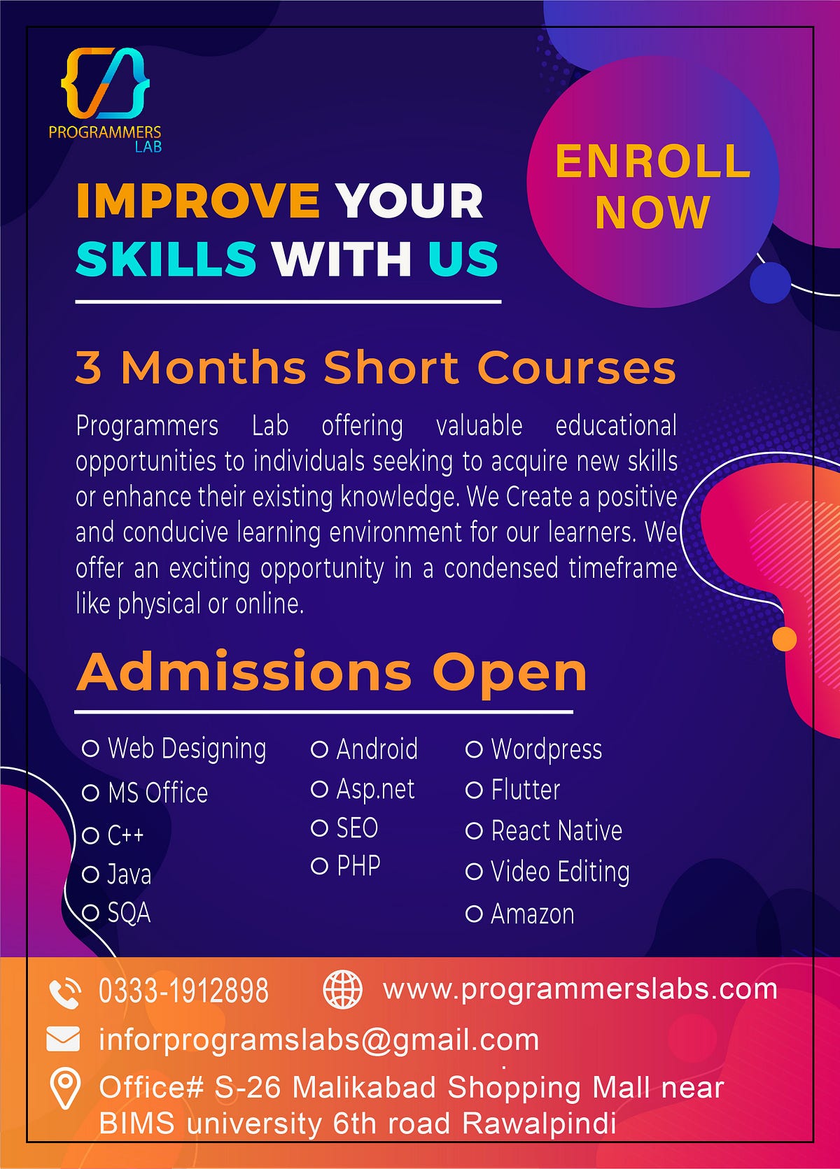 The best Training Center of Programmers Lab Institute In Rawalpindi ...