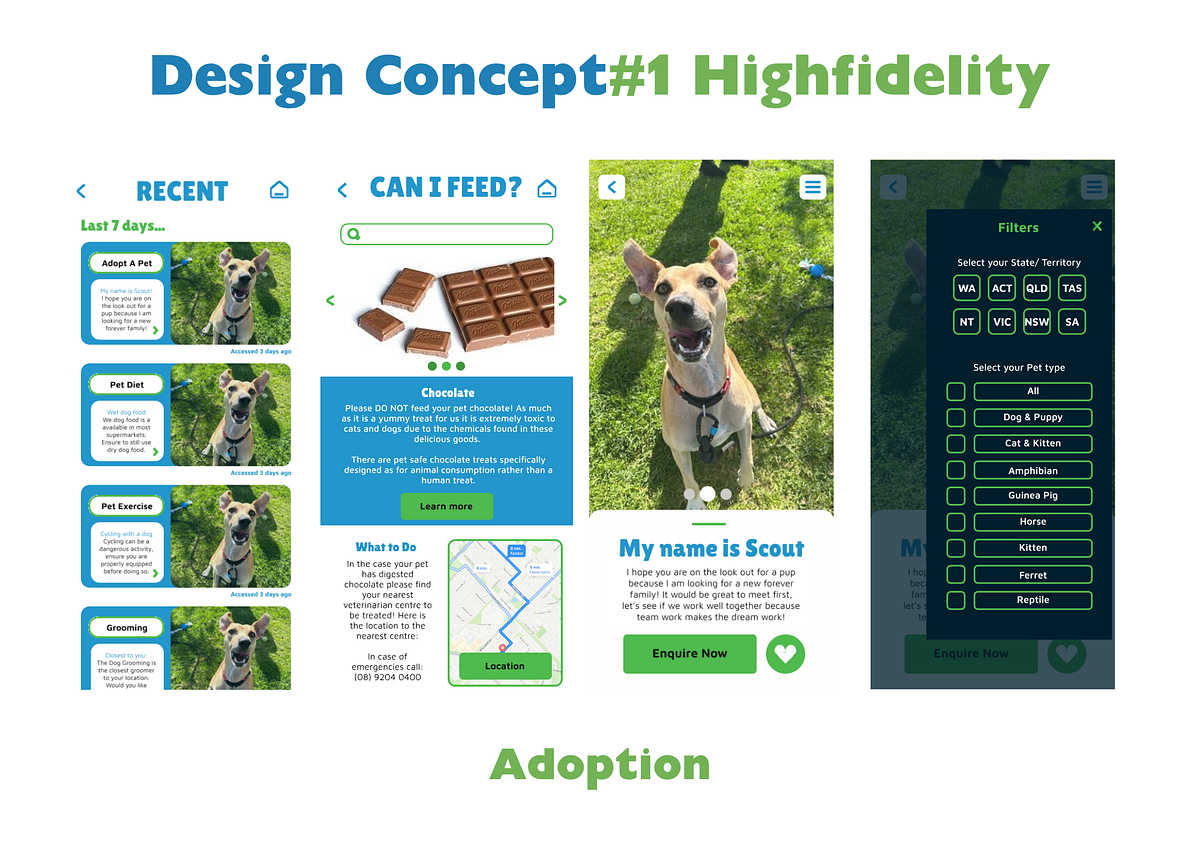 RSPCA Application Concepts. For the first design concept I was… | by ...