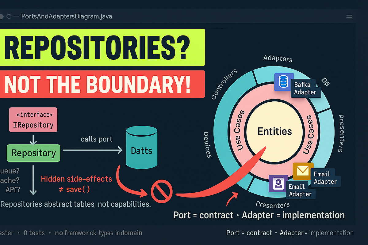 Repository Pattern Is Lying To You — Use Ports And Adapters | by The Stateless Samurai | Sep ...