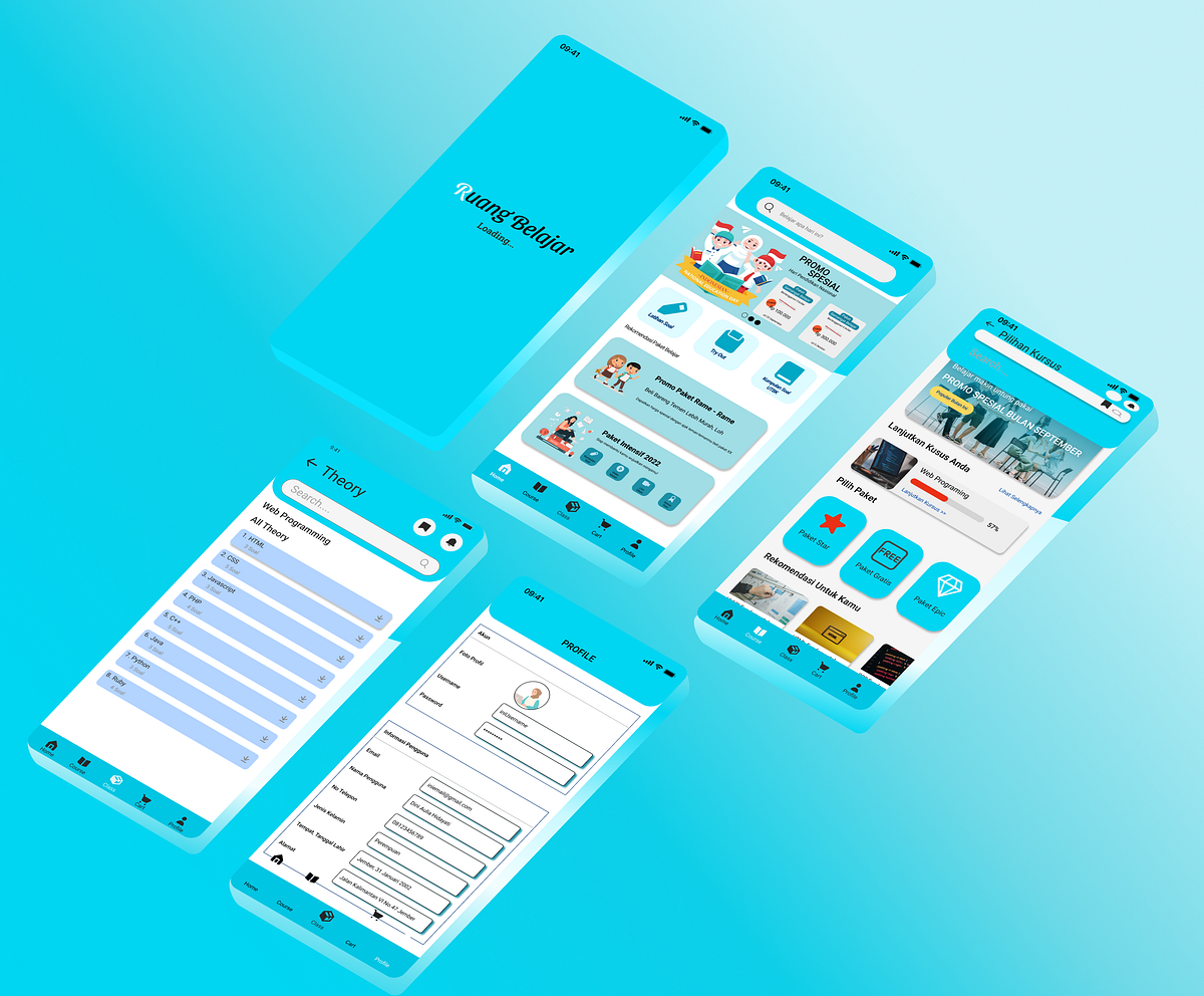 UI/UX Case Study : E-Learning Mobile App “Ruang Belajar” | by Hamid ...