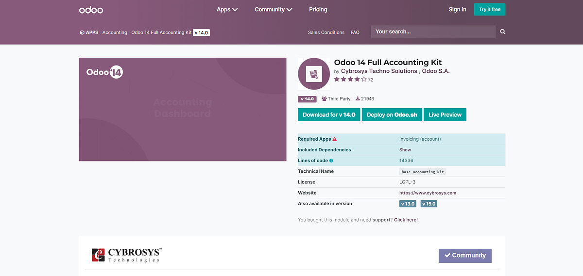 Cara Install Modul Accounting Eksternal (Cybrosys) pada Odoo 14 Community Edition Windows 10 ...