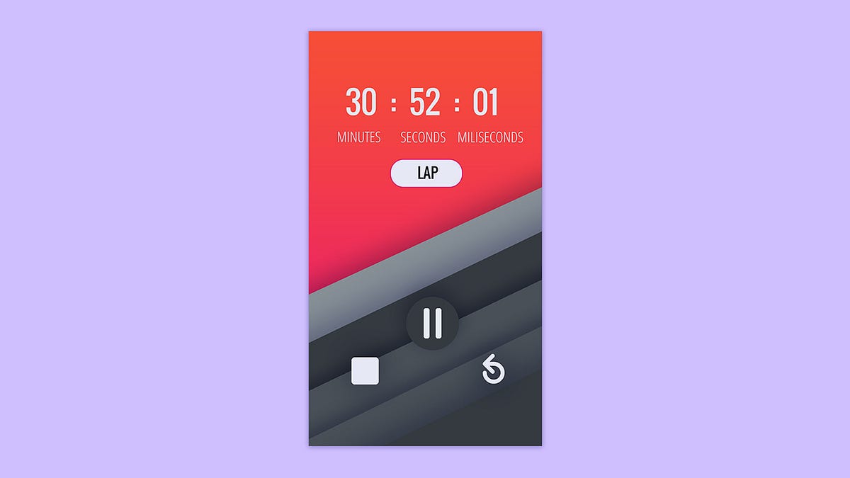 Daily UI Day 14: Countdown Timer. Done by : Wong Beng Jui | by Beng Jui Wong | Medium