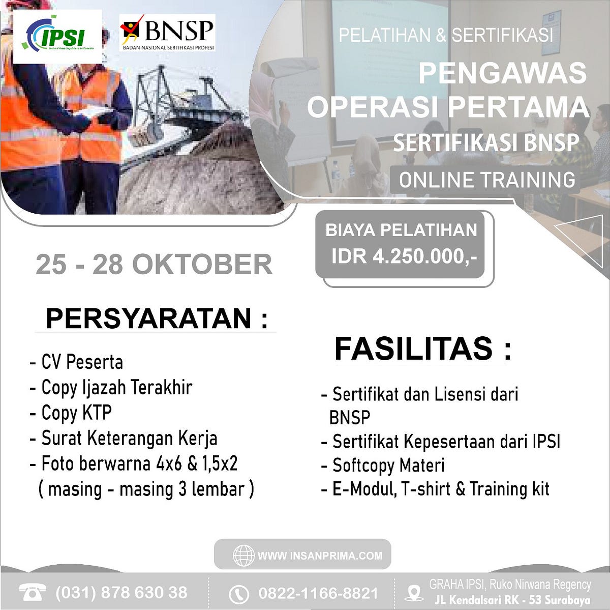 PENGAWAS OPERASI PERTAMA (POP) BNSP TERLENGKAP, WA (0822-1166-8821 ...