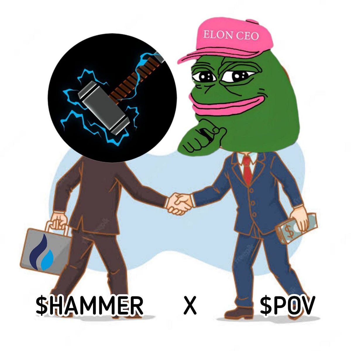 📌 #HAMMER x $POV, A fantastic team that leads these two tokens, in its last Fairlaunch $POV sold ...