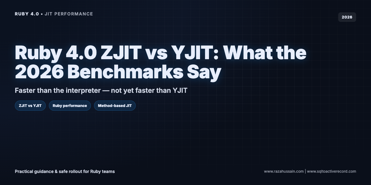 Ruby 4.0’s ZJIT vs YJIT: Benchmarks, Safest Settings, and What to Try in 2026 | Write A Catalyst