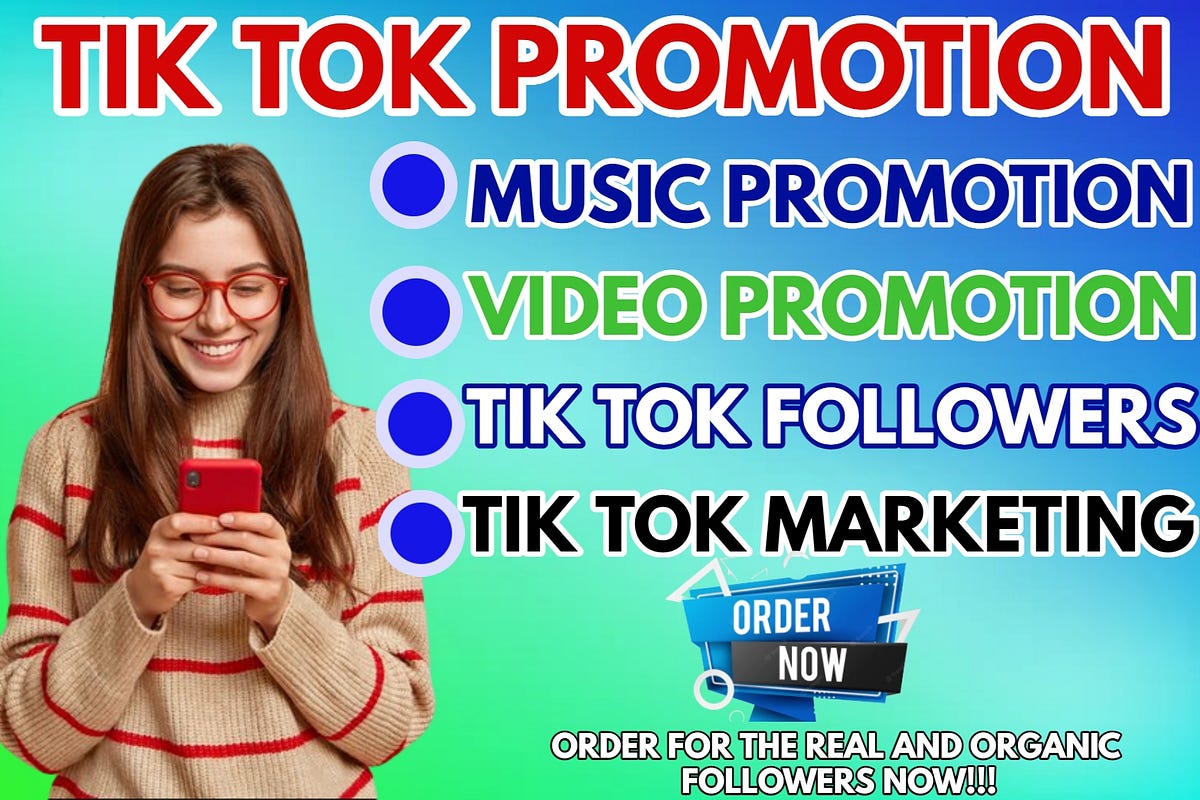 I will do organic tik tok promotion tik tok marketing tik tok promotion ...