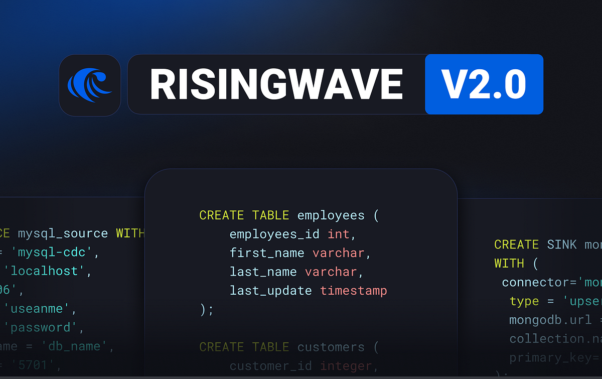 Highlights of RisingWave v2.0: The Open-Source Streaming SQL Database | by RisingWave Labs ...