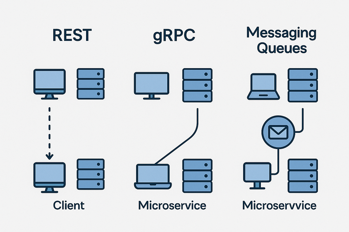 Microservice Communication: REST vs gRPC vs Messaging Queues | by Maanvik Gupta T | May, 2025 ...