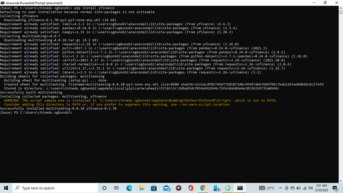 PULLING FINANCIAL DATASET USING YAHOO FINANCE API IN PYTHON | by ...