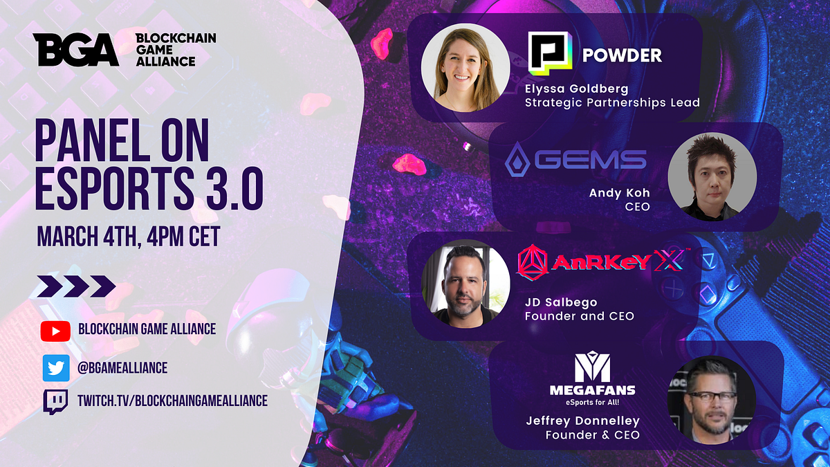 Panel on Esports 3.0. On March 4th at 4pm CET, we will share… | by BGA ...