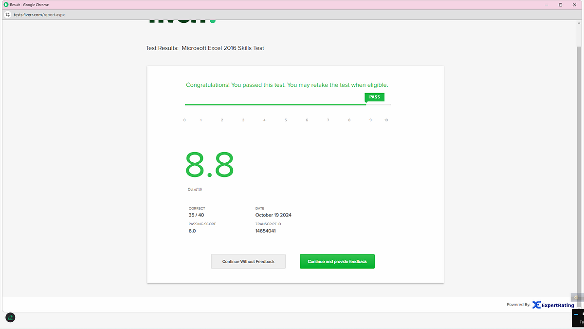 Fiverr Microsoft Excel Skill Test: How I Scored 8.8 and Boosted My ...