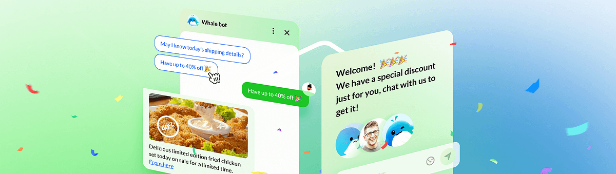 The lovely Chatbot assistant Whalebot and Invitation will be online ...