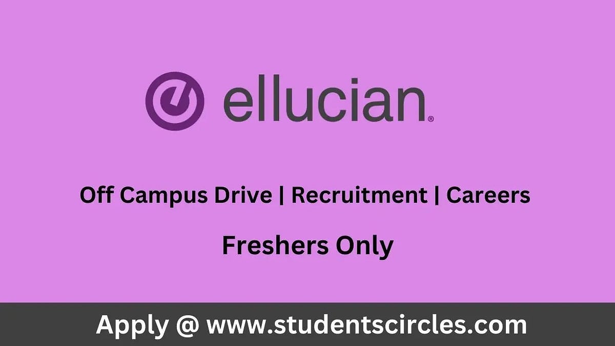 Ellucian Careers 2023 | Fresher | Direct Link | by V G Selvam ...