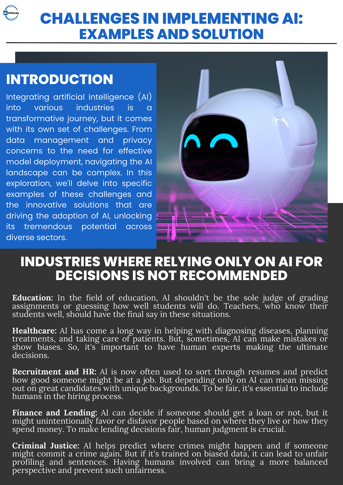 Challenges in Implementing AI:EXAMPLES AND SOLUTION | by Intelligent ...