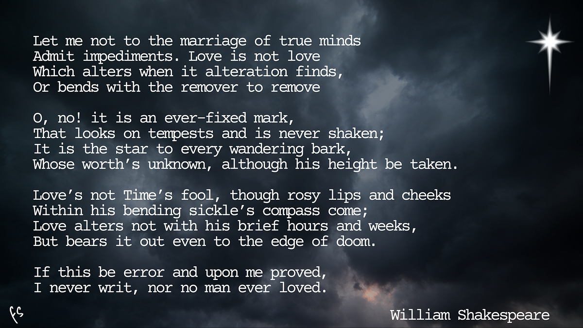 Love as an Ever-Fixed Mark. A view of love as an active force in… | by ...