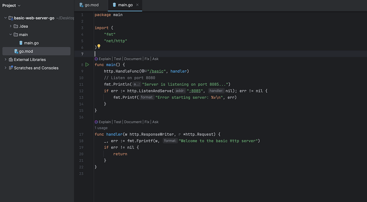 Create a basic web server in Go using net/http package | by Rahul Gubiligari | Medium