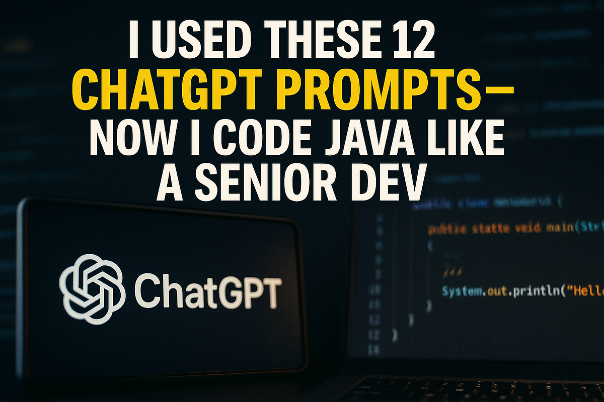 I Used These 12 ChatGPT Prompts — Now I Code Java Like a Senior Dev ...