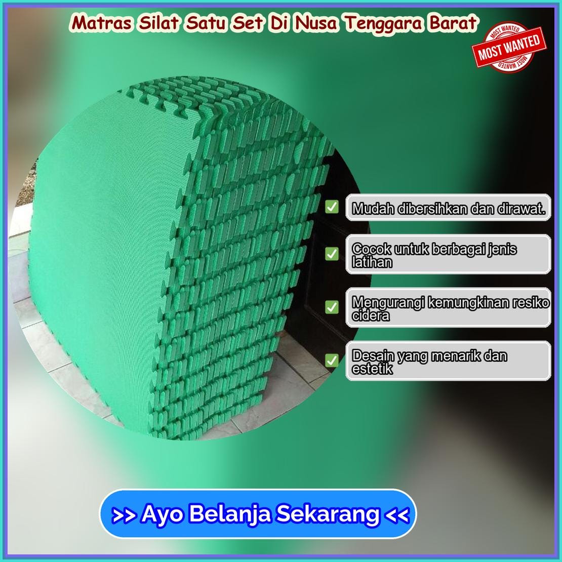 Matras Silat Satu Set Di Nusa Tenggara Barat - Matras Puzzle Tebal - Medium