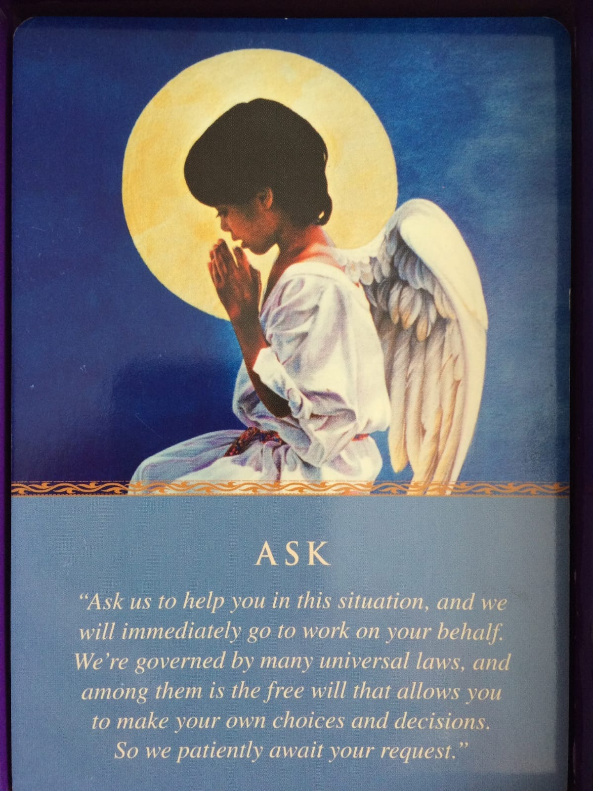 Card message: Urges asking for angelic help, as they are ready to ...