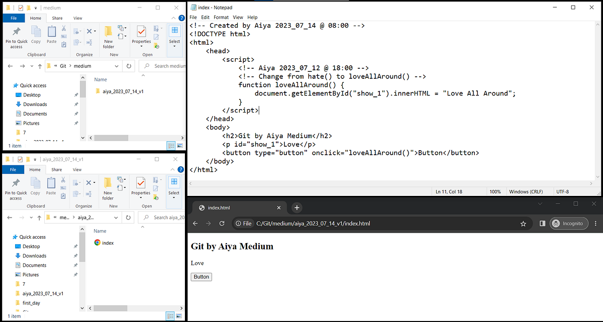 [Github] Git : ตอนที่ 1. รู้จักกับ Git : git init | by Aiya Aiyara | Jul, 2023 | Medium