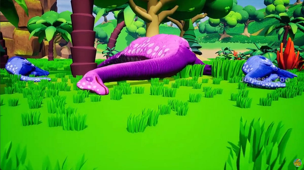 T Rex Attack | Giant Stegosaurus Rescue Brachiosaurs From T Rex | Funny ...