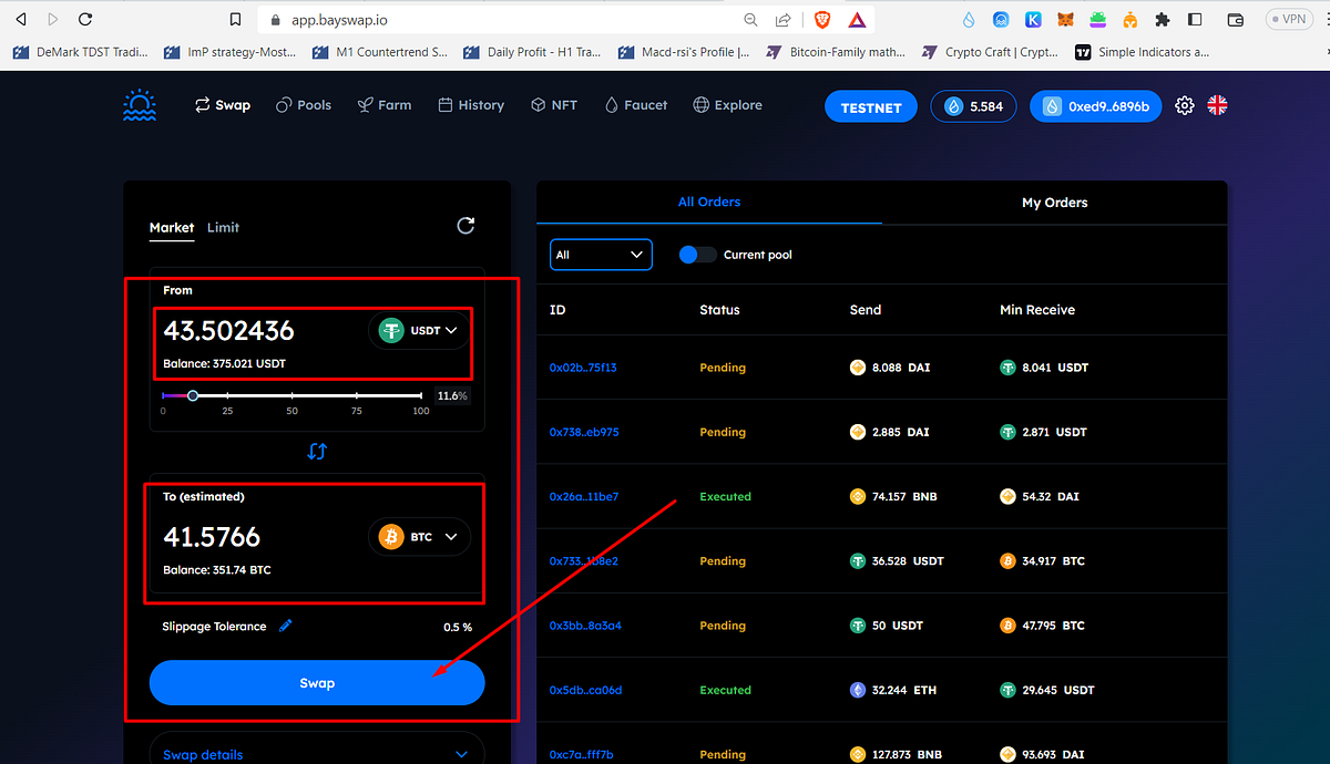 Learn How to Swap on Bayswap - imifx - Medium