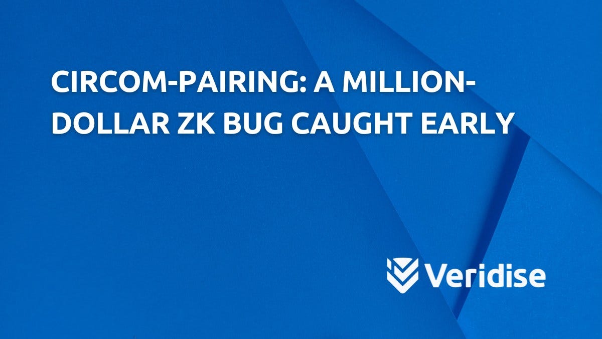 Circom-Pairing: A Million-Dollar ZK Bug Caught Early | by Veridise ...