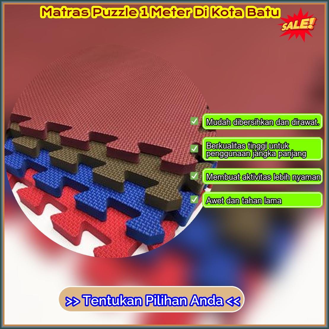 Matras Puzzle 1 Meter Di Kota Batu - Harga Matras Olahraga Sekolah - Medium