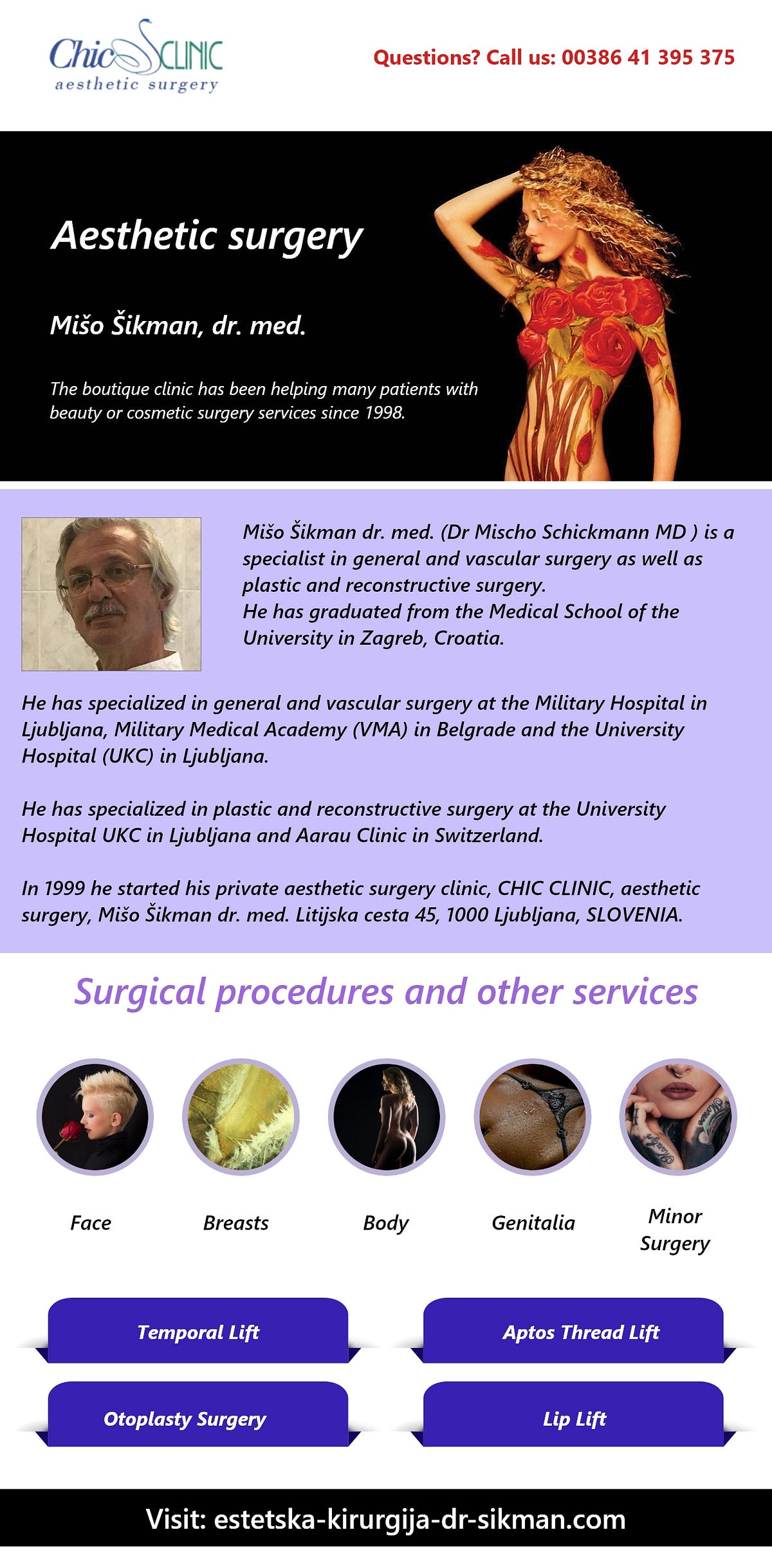Temporal Lift - CHIC CLINIC, estetska kirurgija, Mišo Šikman, dr.m - Medium