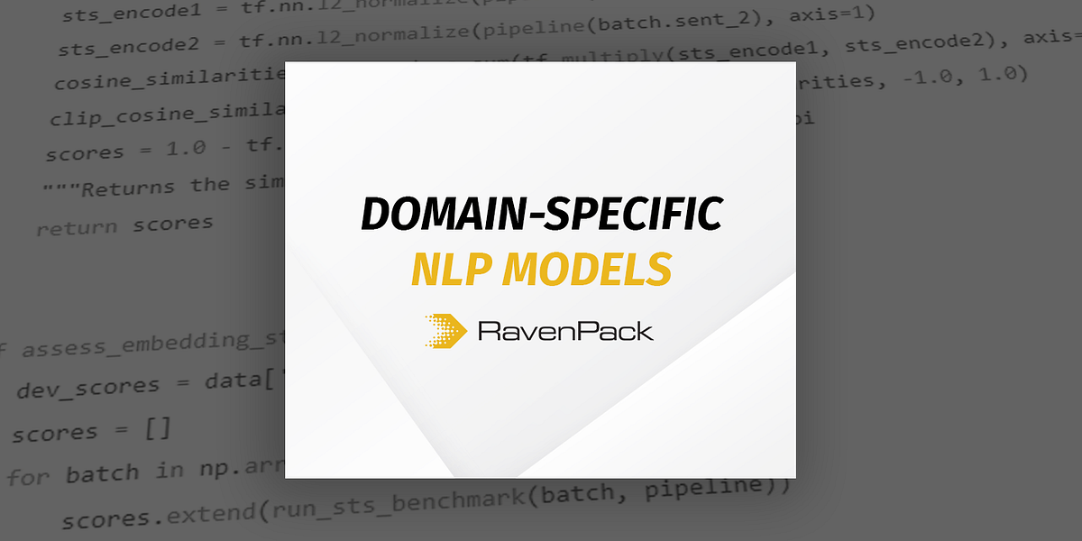 Domain-specific NLP models. Using Masked Language Modeling to train… | by Francisco ESPIGA ...