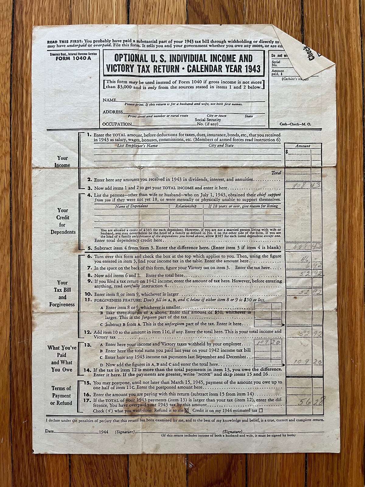Letter 107/111 (There were three loose items among the stack of letters ...