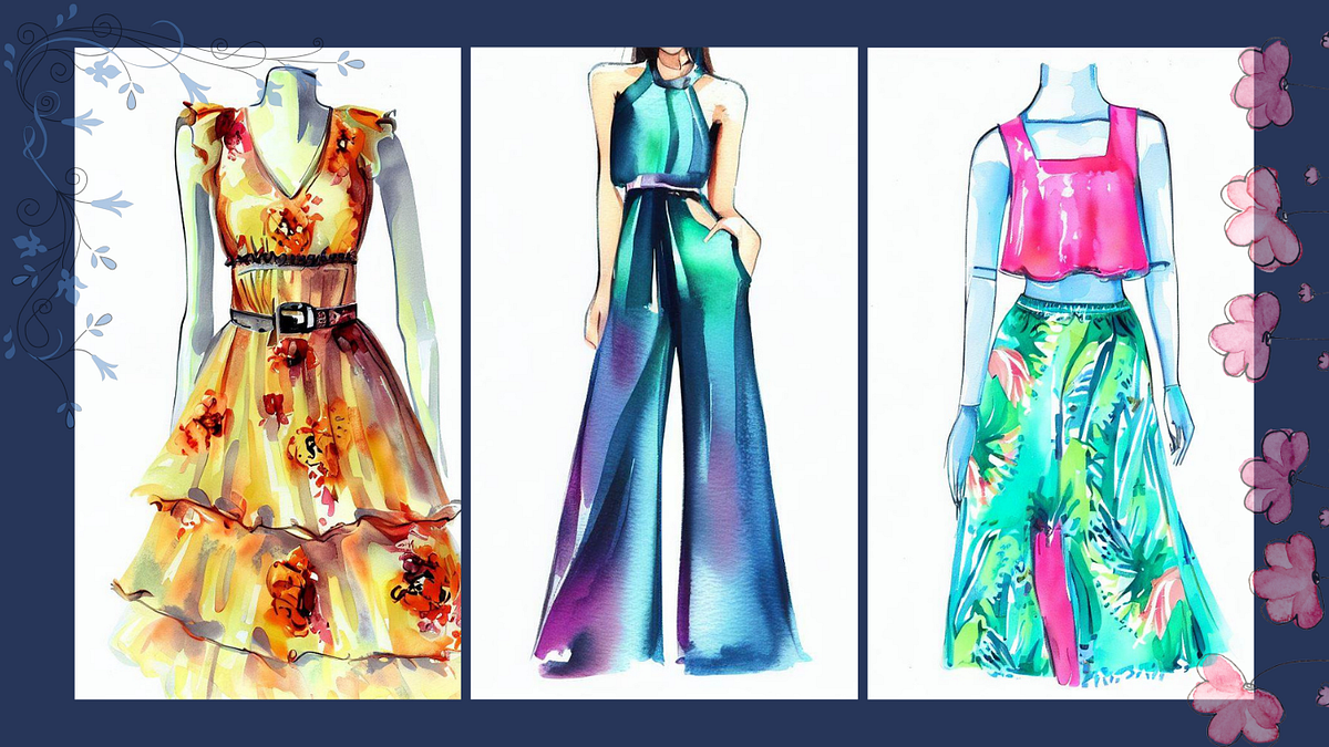 Sketches for the upcoming fall season, inspired by the vibrant colors ...