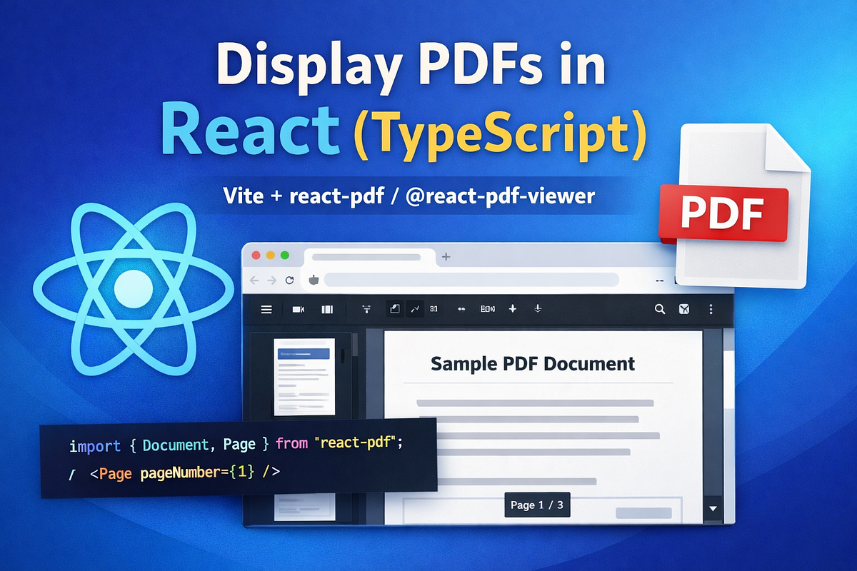Displaying PDF in React app (Updated for Modern React) | by Sagar ...