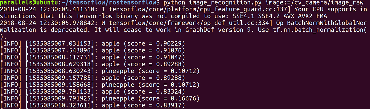 Tensorflow Image Recognition in ROS | by Frank Kung | Medium