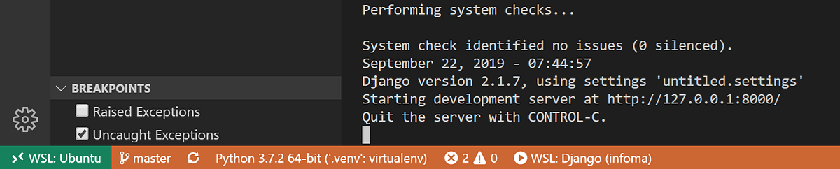 Setting up Django in WSL with VSCode Remote Development | by CK | Medium
