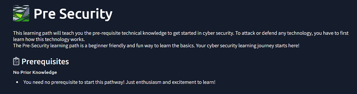 Review : Pre Security Learning Path — Try Hack Me | by InfernoRadar ...