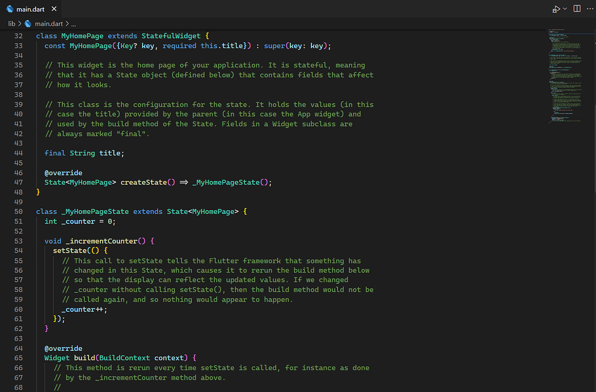 All about default main.dart in Flutter | by Om Londhe | Medium