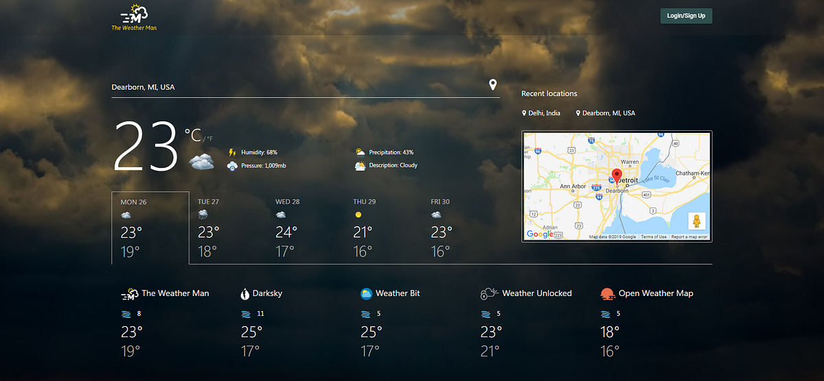 The WeatherMan Application. With all the new emerging technologies ...