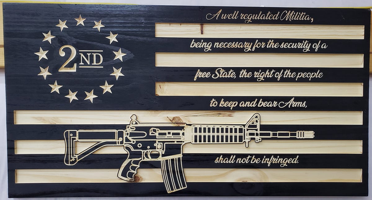 AR15 with 2nd Amendment Flag, SVG DXF AI , Digital File Only, Includes ...