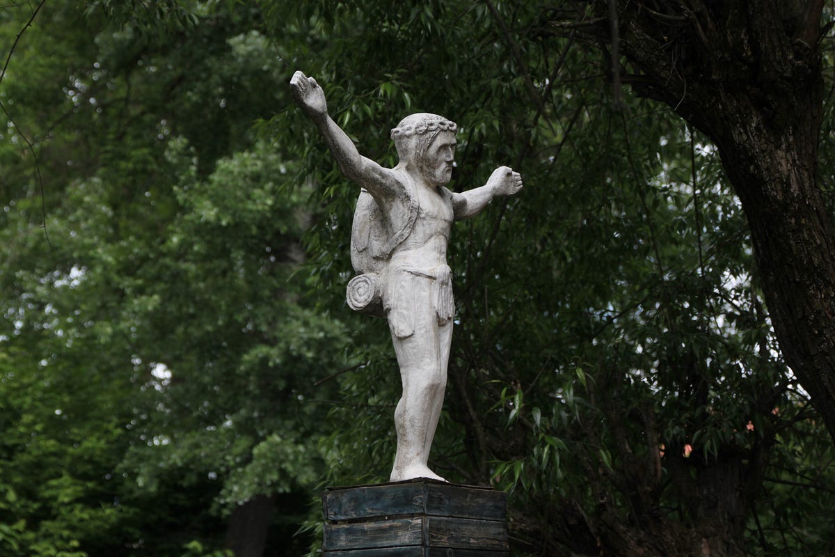 Backpacking Jesus in Užupis. I have been travelling for a while and ...
