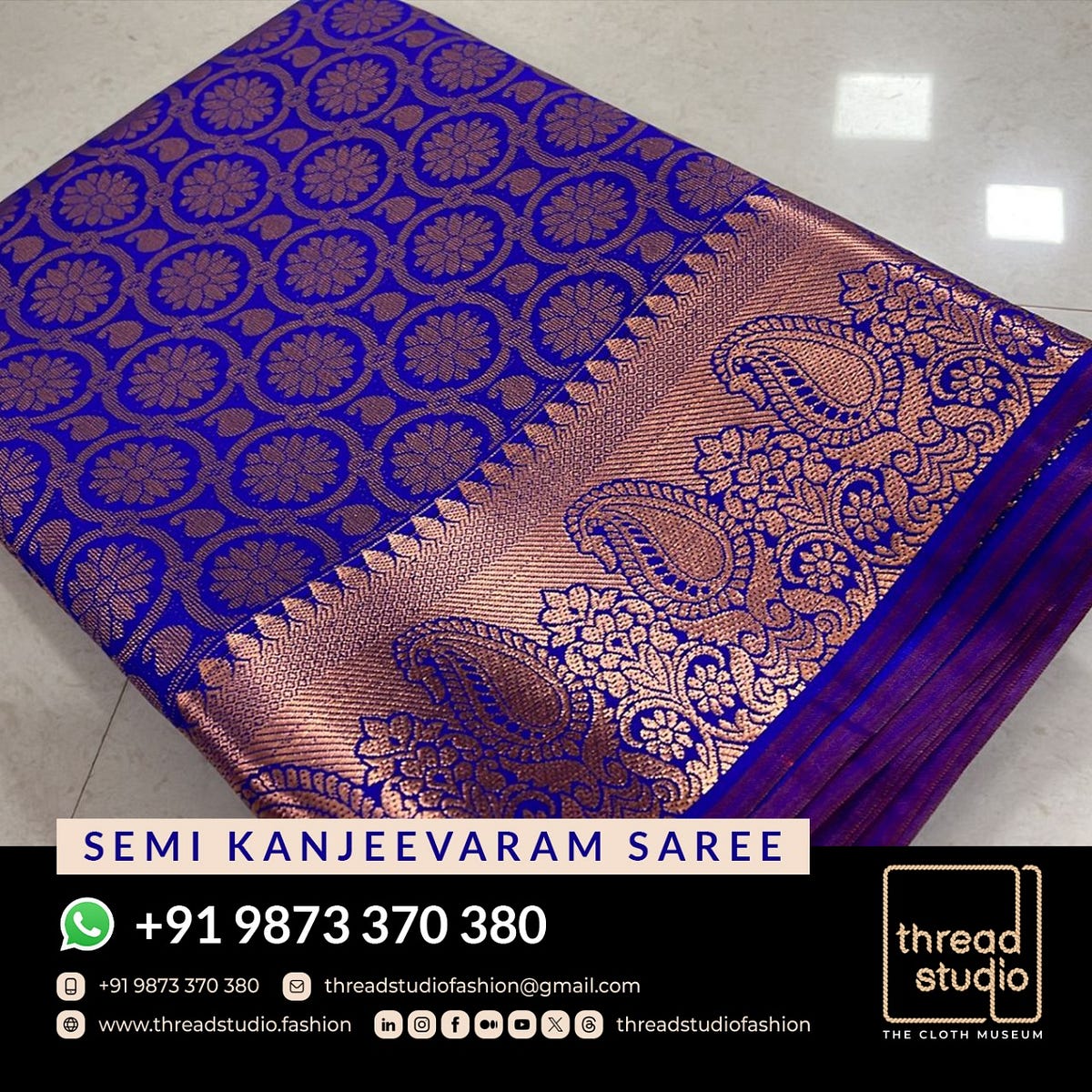 Semi Kancheevaram Sarees: The Perfect Blend of Elegance and Comfort ...