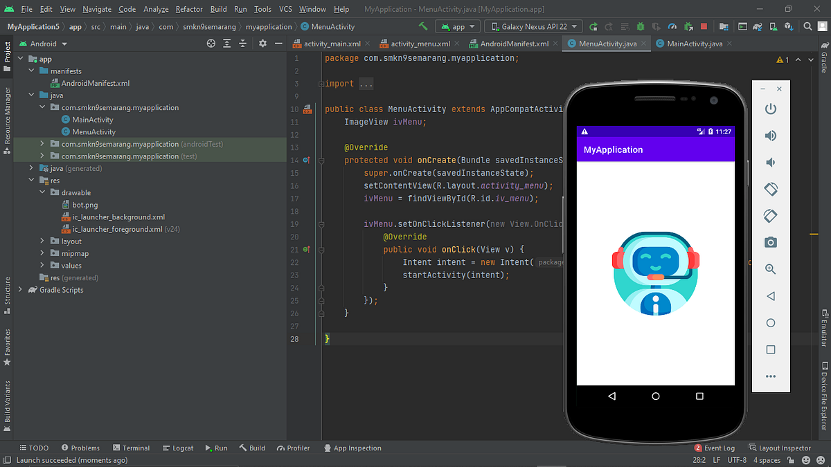 Intent dengan Android Studio - Aulia Octavia M - Medium