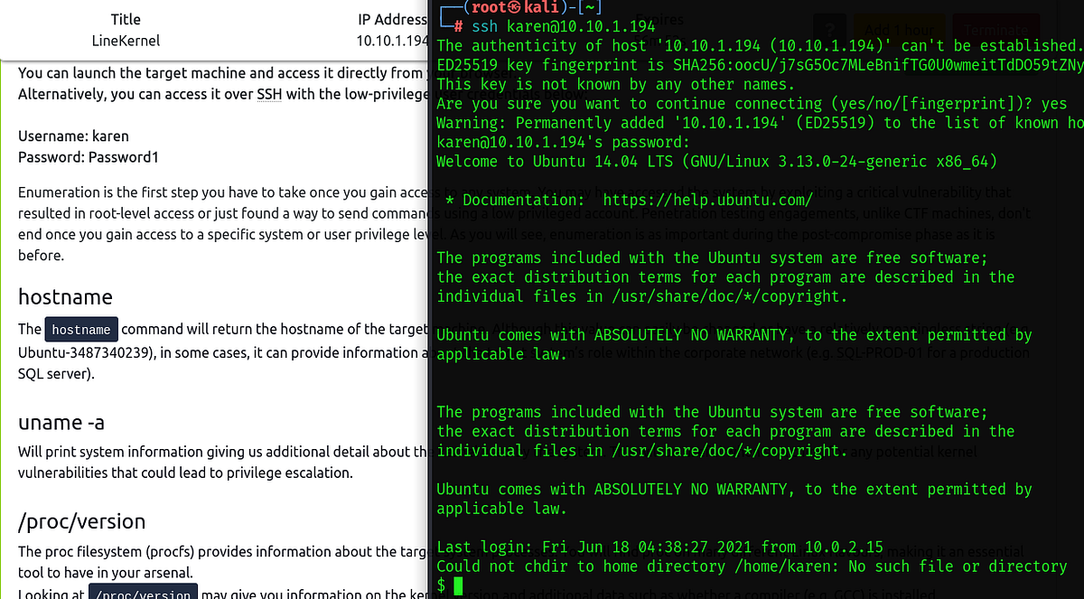 TryHackMe Linux Privilege Escalation | by Ulvi Asadzada | Medium
