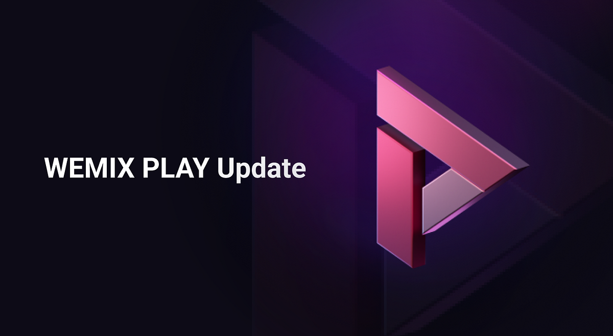 WEMIX PLAY and PLAY Wallet Update | by WEMIX PLAY | WEMIX PLAY | Medium