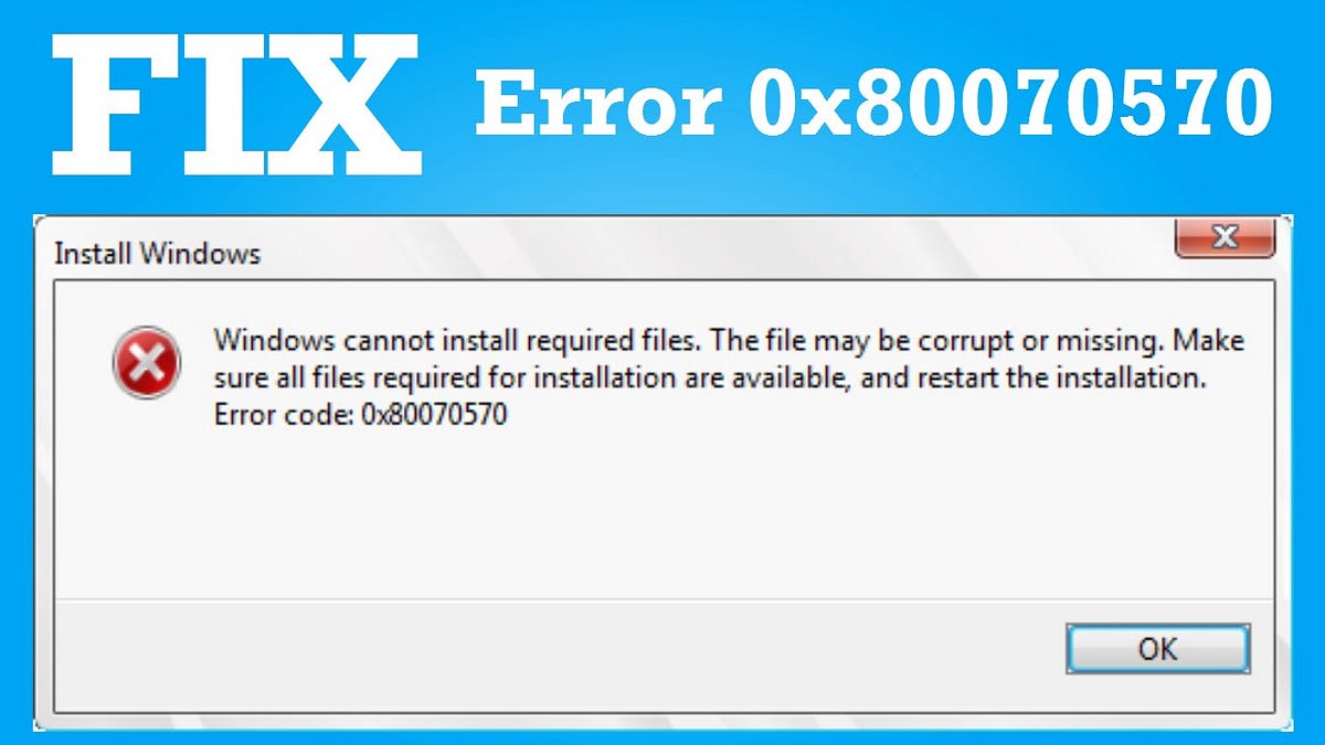 How to Fix Window Error Code 0x80070570? | by officecomofficecom | Medium